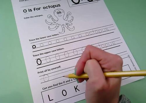 Handwriting Practice Worksheet Activity Letter O by Literacy Fundamentals