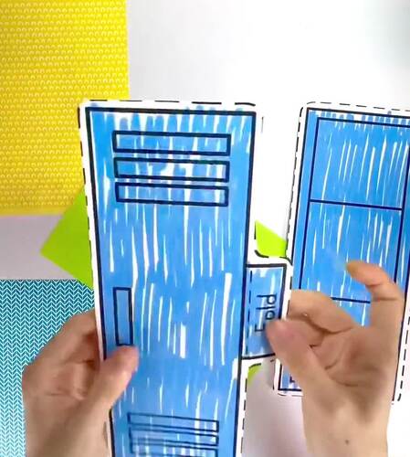 Build A Locker Back To School Craft Craftivity No Prep Cut & Paste Art ...