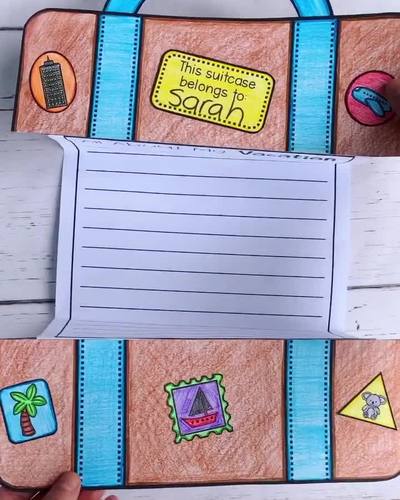 Back to School Suitcase Writing Craftivity by My Teaching Pal | TpT