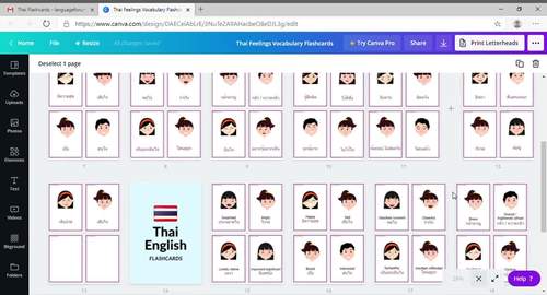 Feelings Thai flashcards | Emotions Thai flash cards by Language Forum