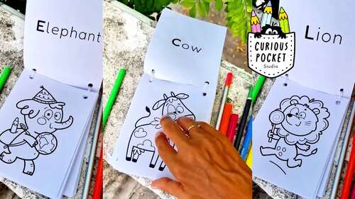 A Friend for Every Letter: Foldable Animal ABC Mini Coloring Book ...