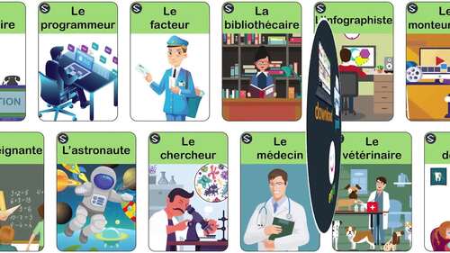 Les Métiers FRENCH Jobs and professions Vocabulary flashcards | Français