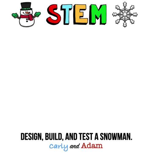 Build a Snowman Winter STEM Activity | TPT