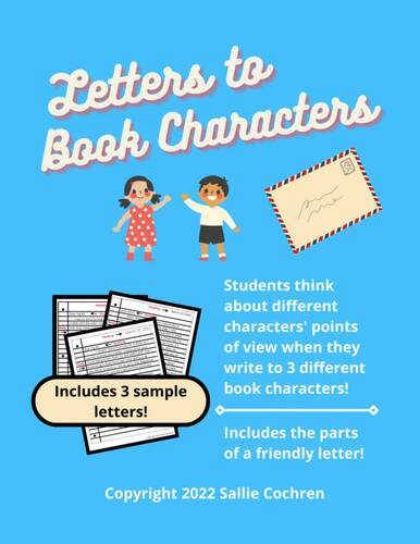 Letters to Book Characters by Miss C's Middle School Language Arts ...