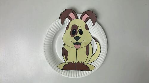 Dog Paper Plate Craft and Speech Therapy Lesson Plans with Visual Support