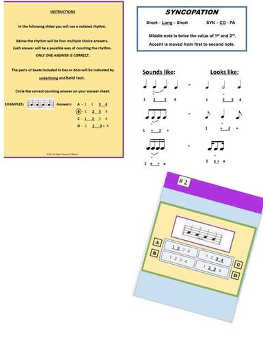 Rhythm Counting Basics: SYNCOPATION #1 by TBMusic | TPT