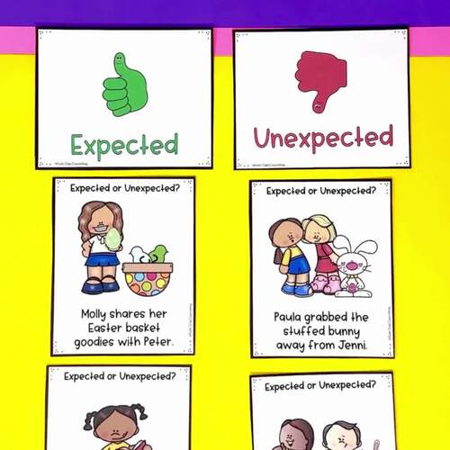 Expected vs Unexpected Spring SEL Easter Counseling Social Skills ...