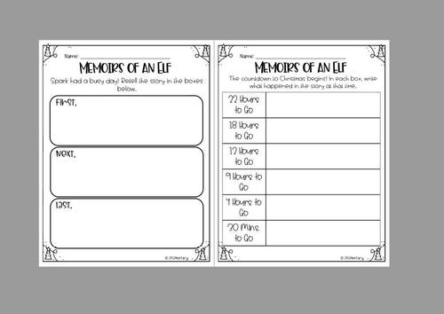 Memoirs of an Elf | Christmas Read Aloud Activities | Book Companion