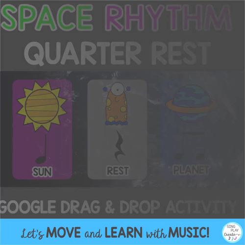Rhythm Google Slides Drag & Drop Activity: {Level 1 Quarter Rest} Space ...