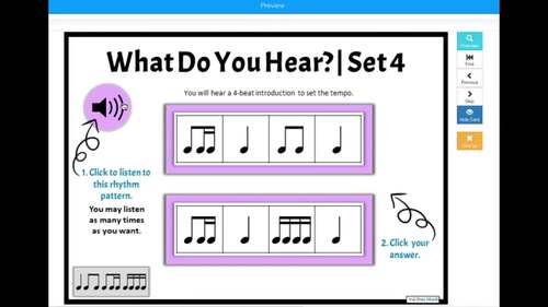 Rhythm Pattern Identification | Music Theory Boom Cards - Set 4 | TPT