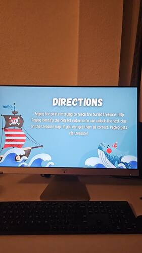 Treasure Hunt Bass Clef Notes Interactive Elementary Music Activity Game