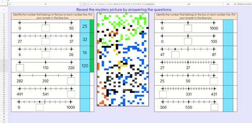 Digital Math Pixel Art Mystery Picture 2nd Grade 2.MD.6 - Length on ...