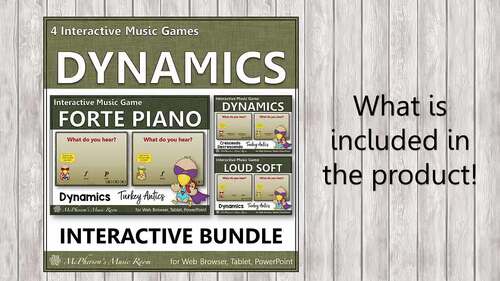 Thanksgiving Music Dynamics Interactive Music Games BUNDLE {Turkey Antics}