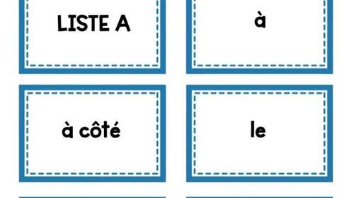 FRENCH SIGHT WORDS 225 Mots Fréquents, Lists, Cards, Word Ring | TPT