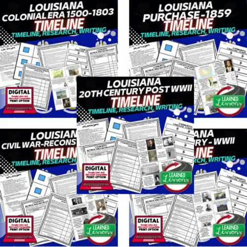 Louisiana History Colonial Timeline, Digital Learning, Google & Print