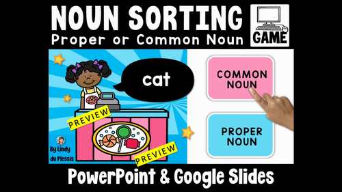 Common and Proper Nouns Sorting Game | PowerPoint and Google Slides ...
