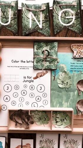 J is for Jungle Early Learning Pack by For the Love of Homeschooling