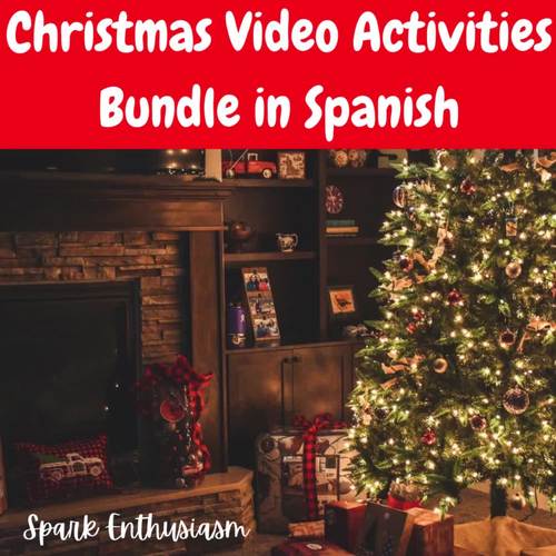 Christmas Video Activities Bundle in Spanish for Beginning - Advanced ...