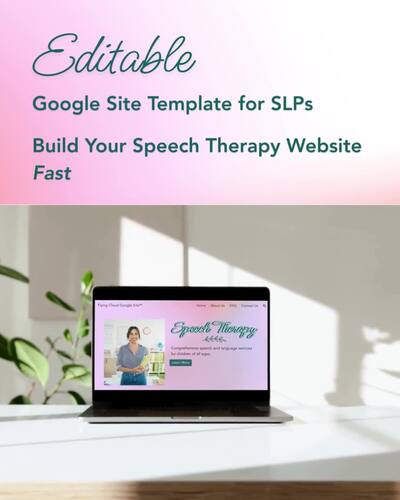 SLP Google Site Template | Editable Speech Therapy Website for Private ...