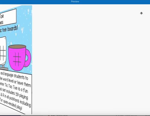 Winter Tic Tac Toe Articulation Game Boom Cards™ Digital No Prep Speech ...