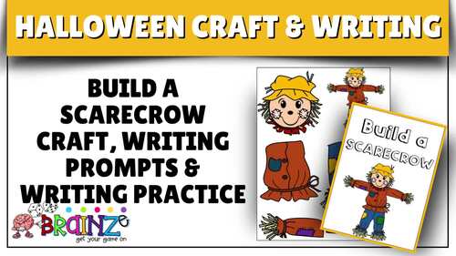Scarecrow Cut & Paste Craft & Writing Activities | Thanksgiving Worksheets