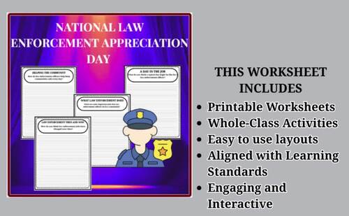 National Law Enforcement Appreciation Day 20 Writing Prompts | Grades 3-8