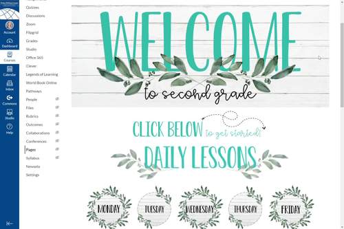 Digital Classroom Design Elements | Farmhouse Theme | Canvas Google ...