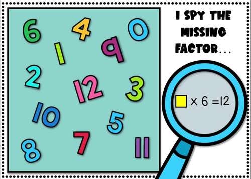Missing Factors Unknown Numbers in Multiplication Hunt Digital Math ...