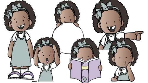 Girl 02 clip art kidlette clip art kid clip art Mini by Melonheadz Clipart