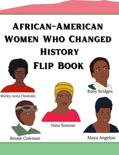 Black History Month: 5 Empowering African American Women Flipbook Activity