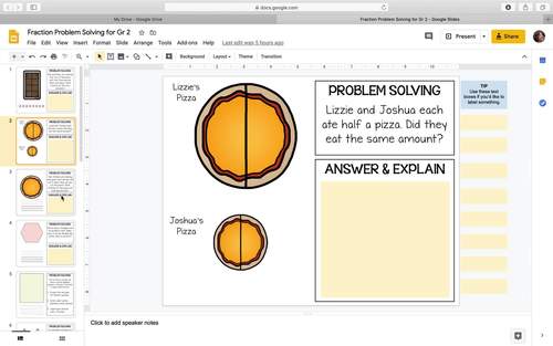 Fraction Problem Solving For Grade 2 By Thriving In Education TpT