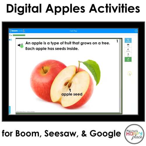 Digital Apples Activities - Boom, Seesaw, and Google Slides - Distance ...
