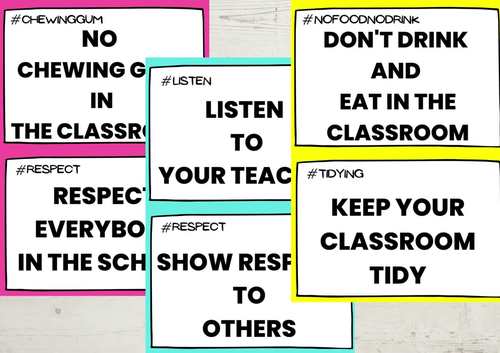 HASHTAG CLASS RULES POSTERS FOR YOUR CLASSROOM by The Teaching Resource ...