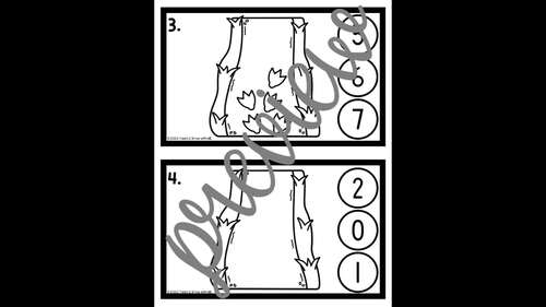 Dinosaurs Math Center Task Cards Counting Dinosaur Footprints 0-10 Clip ...