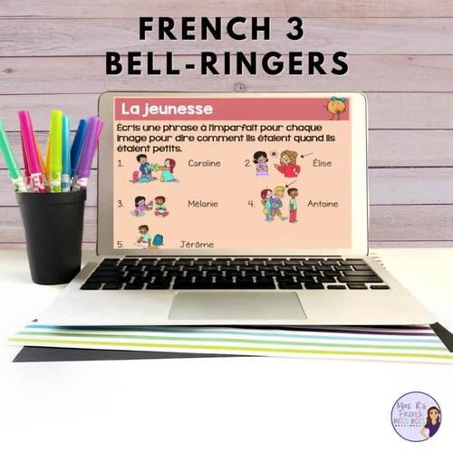 French 3 bell ringer activities for French verbs & vocab ACTIVITÉS DE ...
