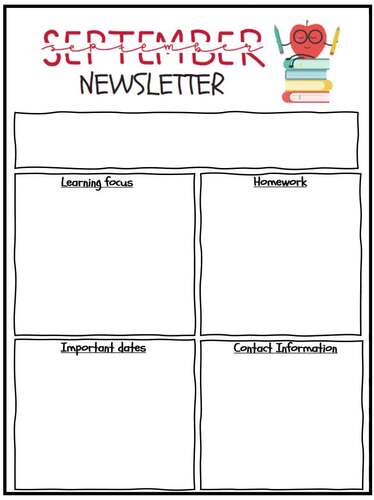 Monthly Classroom Newletters August - July by Vanessa Castillo | TPT
