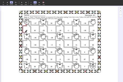 Spring: Derivatives Trigonometric Maze Activity by Qwizy | TpT