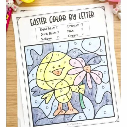 Easter Letter Reversal Activity: Color by Letter by OTResources | TPT