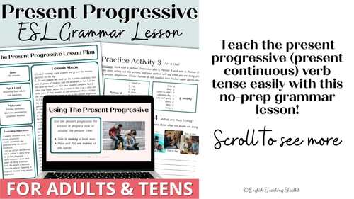 Adult ESL English Grammar Lesson, Worksheets & Activities - Present ...