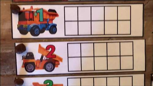 Counting 1 - 20 - Big Trucks Playdough by Miss Fuzzy Bee | TPT