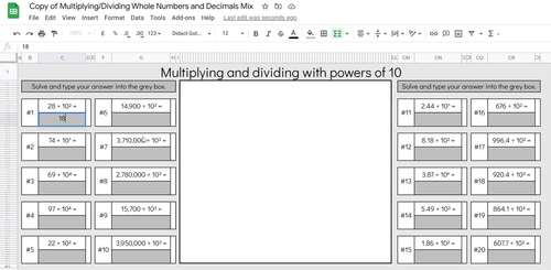 Digital Math Pixel Art 5th Grade Fluency Multiplying & Dividing by ...