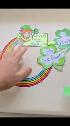 "Lucky Me" Shamrock Wreath Craft:Creative Writing for St Patrick's Day ...
