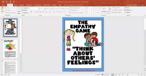 Counseling Game for working on EMPATHY and POSITIVE THINKING (CBT); (Gr ...