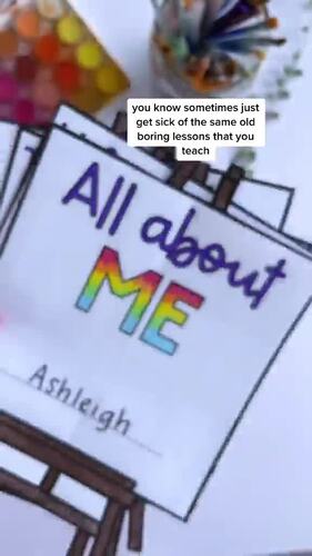 All about me writing activity | Back to school craft by Rainbow Sky ...