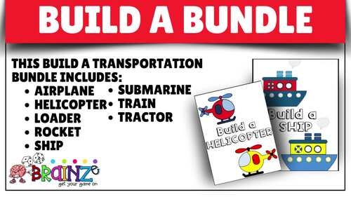 Transportation STEM Craft Pack | Air, Land & Sea Transportation Craft ...