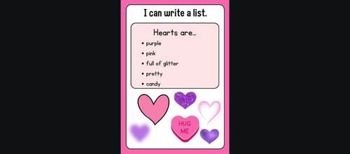 Valentine's Day K-2 Differentiated February Writing Center | TPT