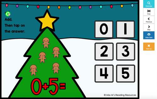 Addition to 5 Boom Cards™ | December Boom Cards™ by Miss M's Reading ...