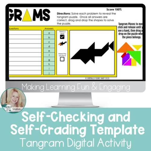 Editable - Self-Checking Self-Grading Tangram Template - Digital ...