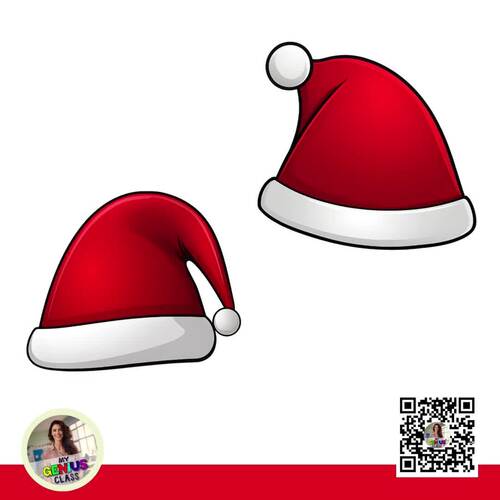 Santa Hat Clipart | Christmas Hats PNG | Holiday Digital Graphics for ...
