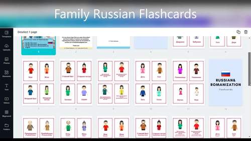 FAMILY Russian flashcards family members by Language Forum | TPT
